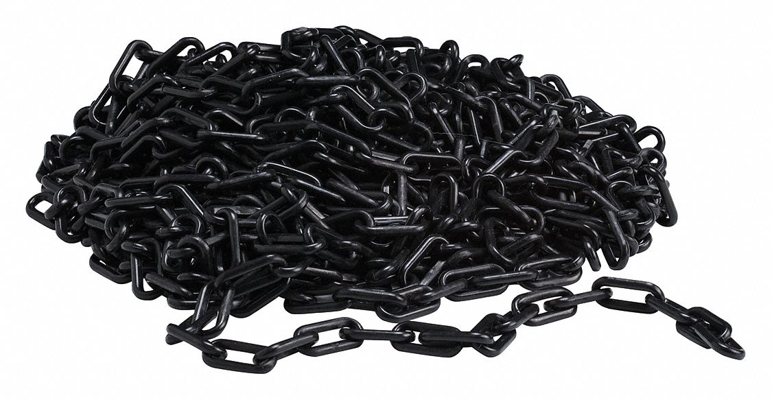 100 ft Lg, Black, Plastic Chain - 20TL19|78268 - Grainger
