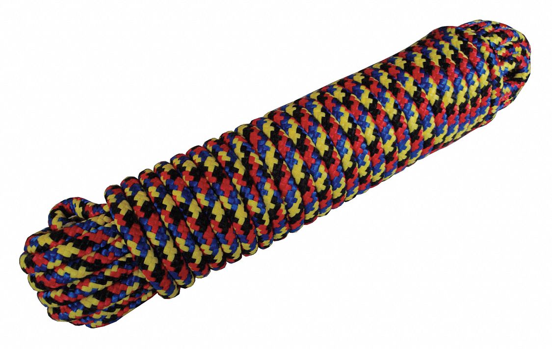 Diamond Braid, 3/8 in Dia, General Purpose Utility Rope - 20TL79|20TL79 ...