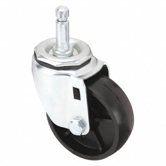 3 in Wheel Dia., 125 lb, General Purpose Friction-Ring Stem Caster ...