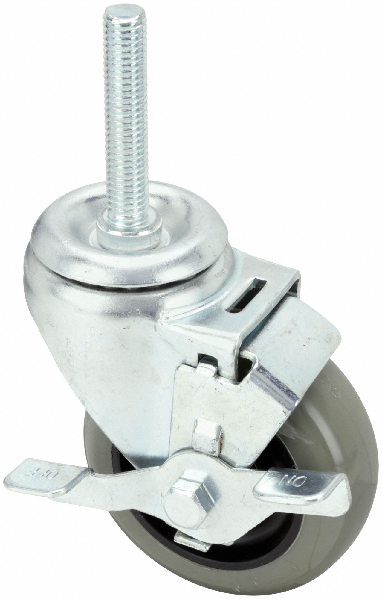 3 1/2 in Wheel Dia., 1 1/4 in Wheel Wd, Stem Caster - 20TM23|20TM23 ...