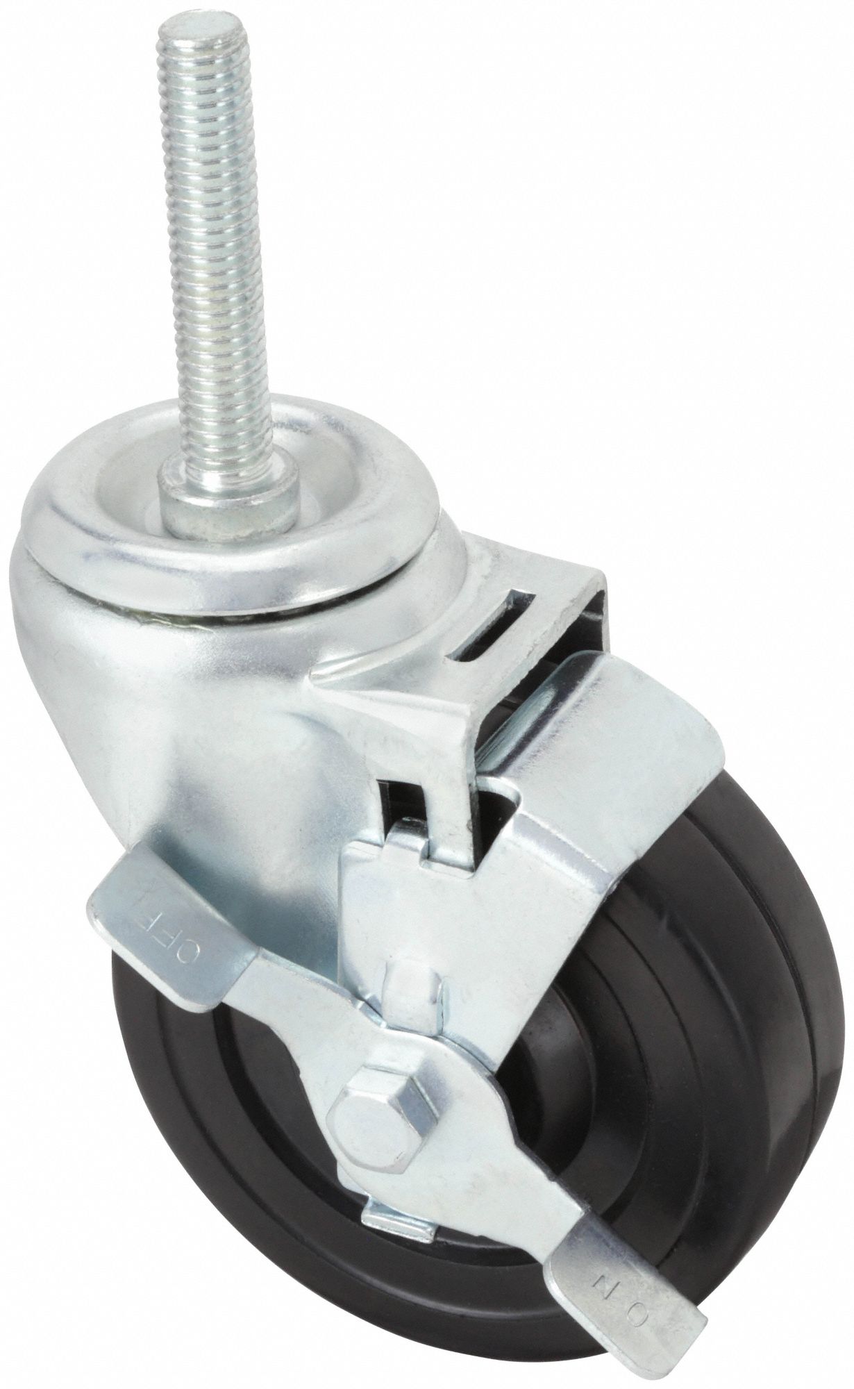 4 in Wheel Dia., 1 1/4 in Wheel Wd, Stem Caster - 20TM34|20TM34 - Grainger