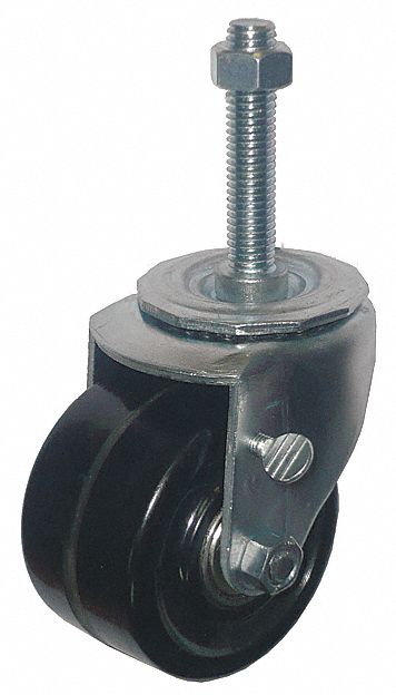 GRAINGER APPROVED Stem Caster, Threaded Caster Stem Type, 3" Wheel Dia ...