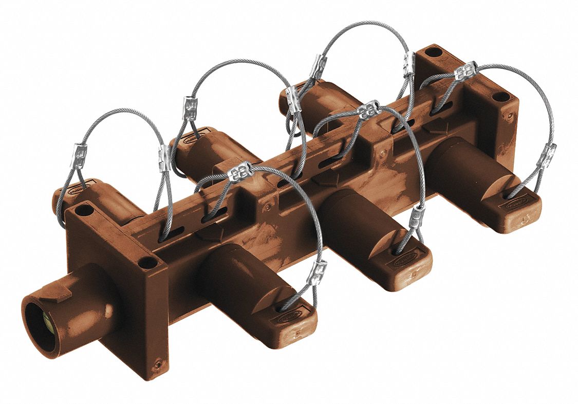 HUBBELL, 400 A, 6 Female Connections, Distribution Block - 20TT16 ...