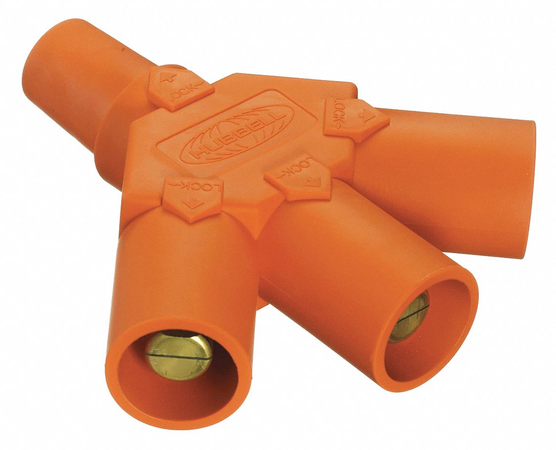 Female-Male-Male-Male, 400 A, Triple Connector - 20TT44|HBLF3MO - Grainger