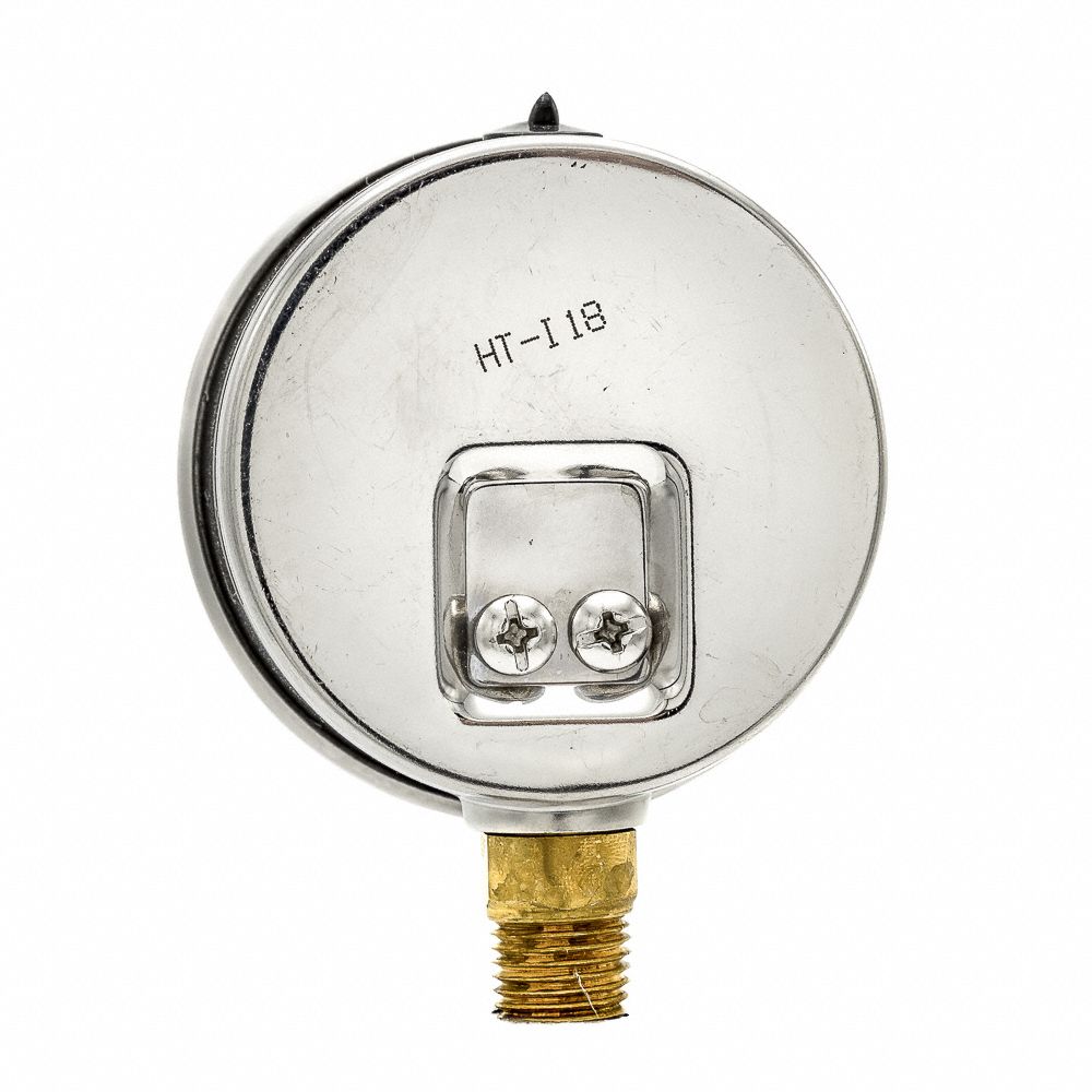 PIC GAUGES Industrial Compound Gauge: 30 to 0 to 30 in Hg/psi, 2 1/2 in Dial, Liquid-Filled ...