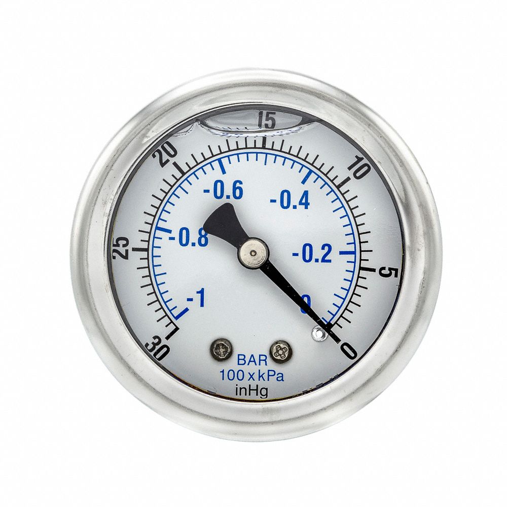 PIC GAUGES, 0 psi, 2 in Dial, Industrial Vacuum Gauge - 20TV97|202L ...