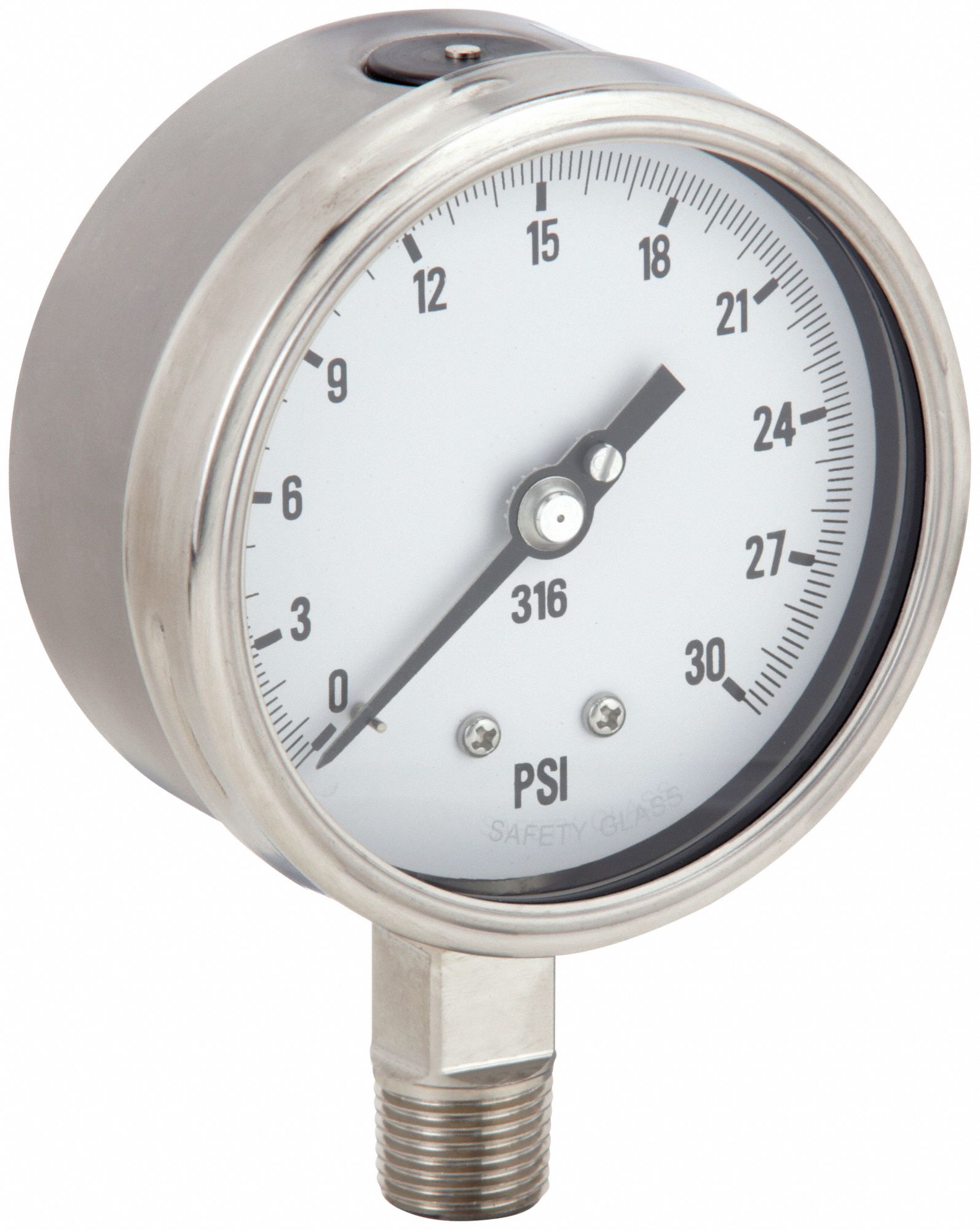 PIC GAUGES, 30 psi to 0 psi / Hg to 30 psi, 4 in Dial, Industrial Pressure Gauge - 20TW88|PRO ...