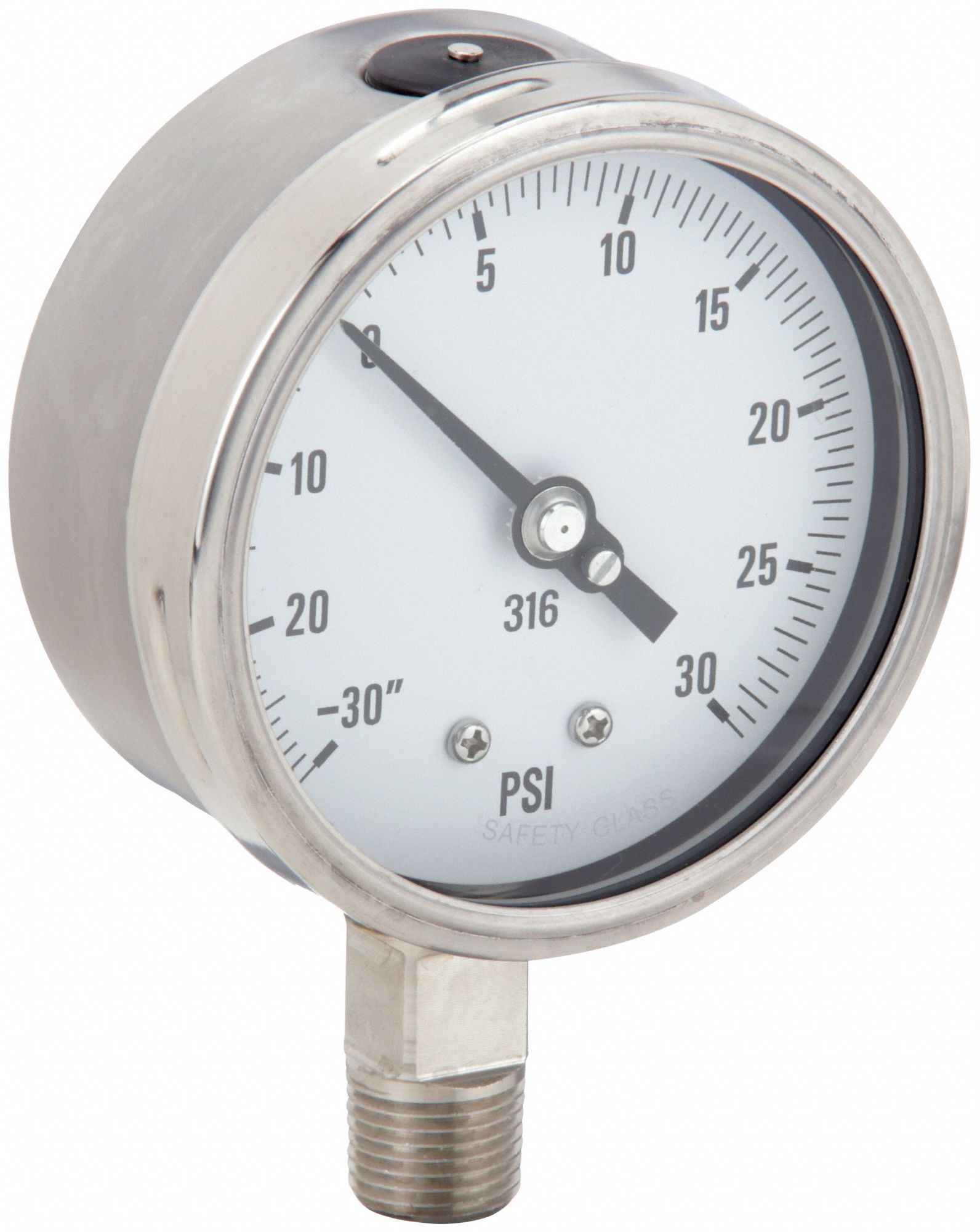 PIC GAUGES, 30 psi to 0 psi / Hg to 30 psi, 4 in Dial, Industrial Compound Gauge - 20TW90|PRO ...