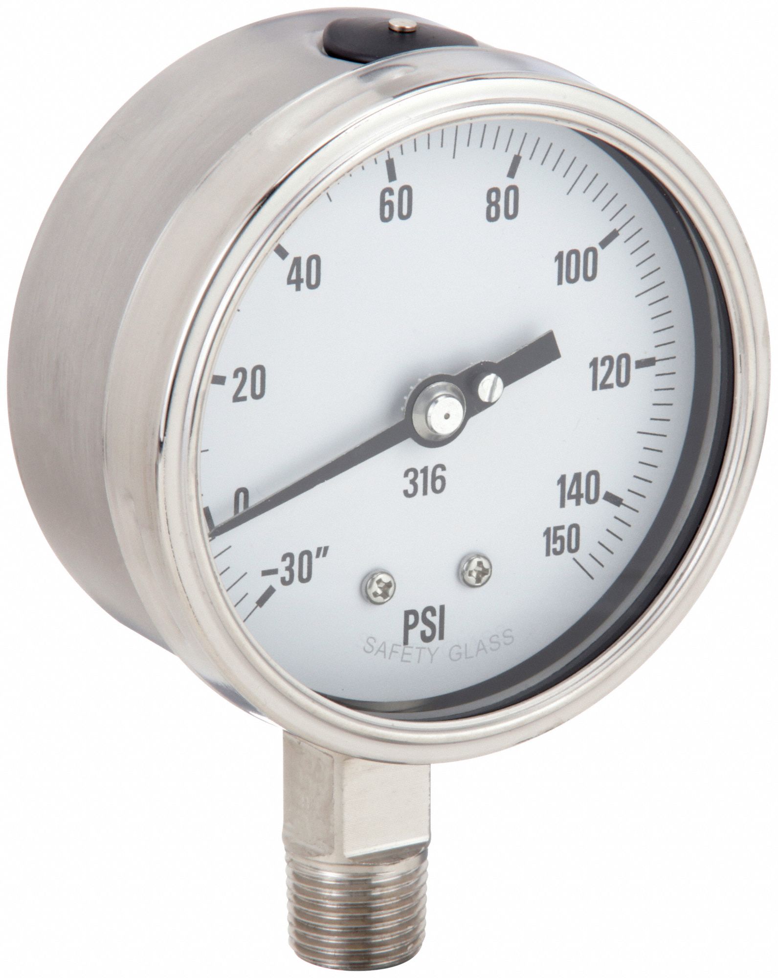 PIC GAUGES, 150 psi to 0 psi / Hg to 150 psi, 4 in Dial, Industrial Compound Gauge - 20TW93|PRO ...