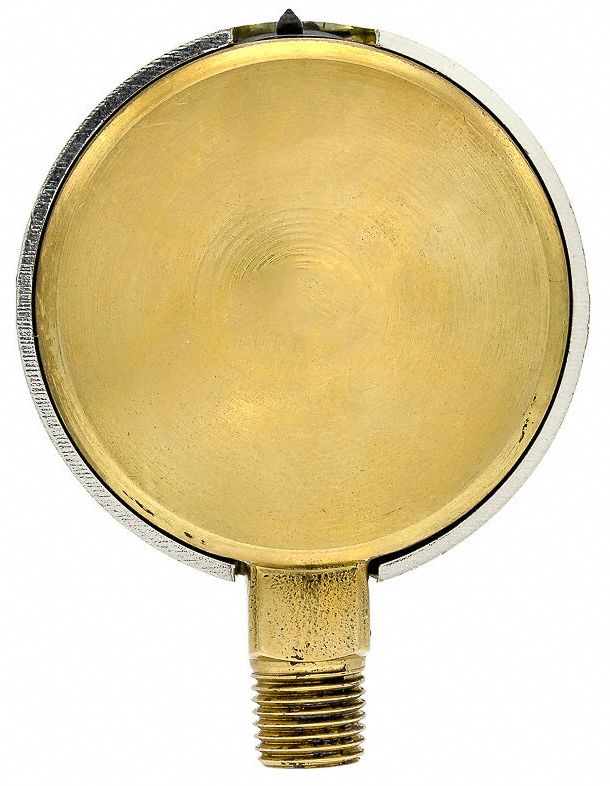 PIC GAUGES Industrial Compound Gauge: 30 to 0 to 300 in Hg/psi, 2 1/2 in Dial, Liquid-Filled ...