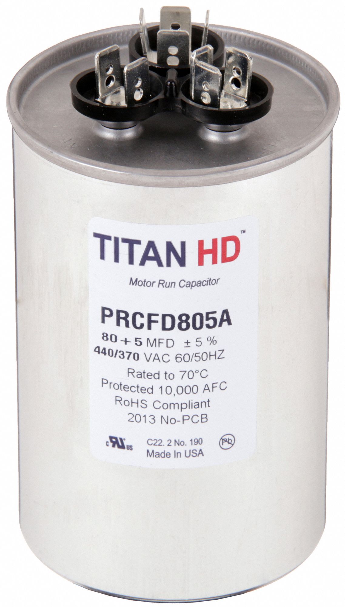 TITAN HD, Round, 440/370V AC, Motor Dual Run Capacitor - 20UD94 ...