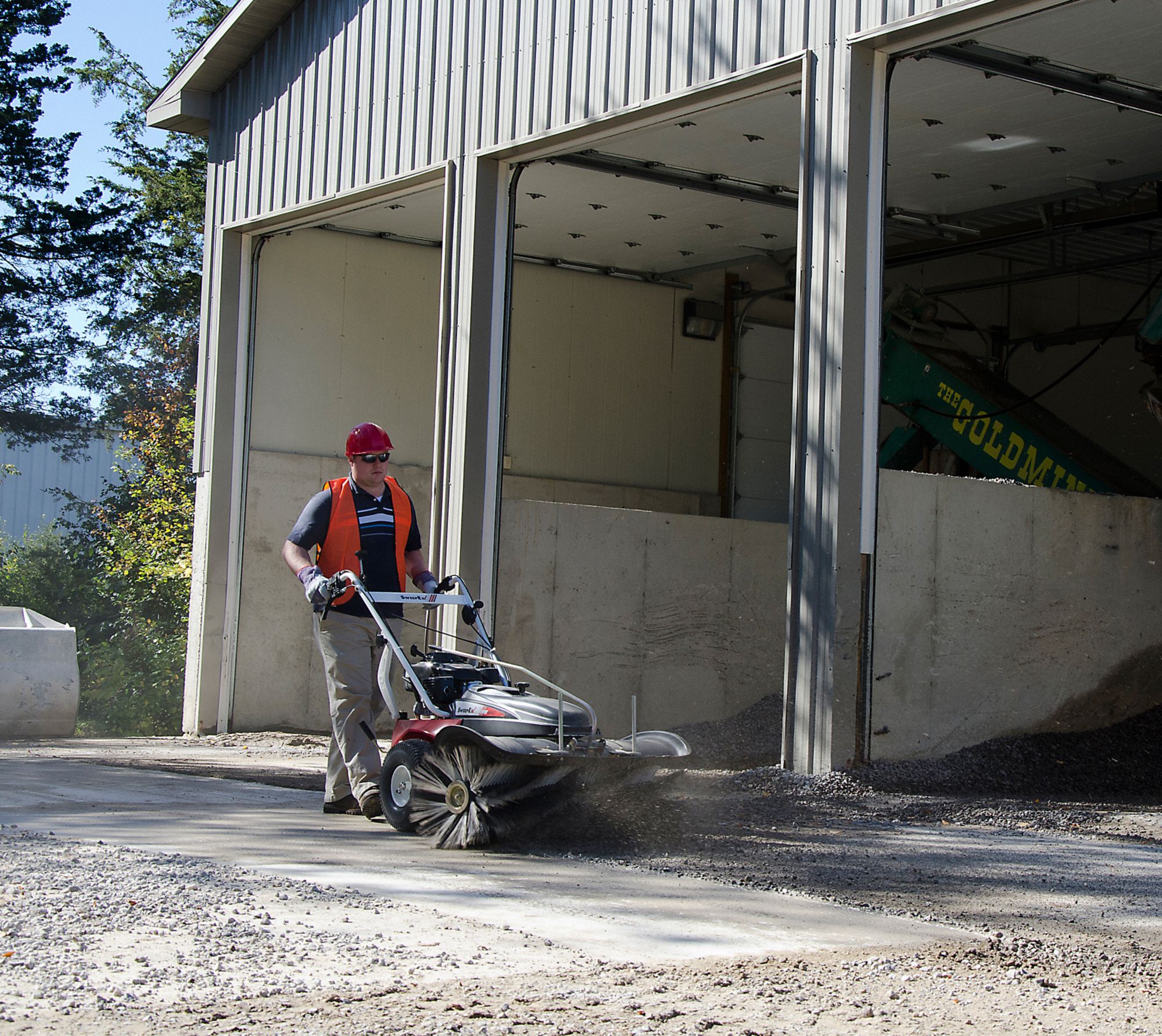 SWEEPEX Walk Behind Sweeper: 48 in Clearing Path, 16 in Brush Dia ...