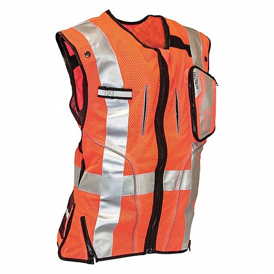FALLTECH, ANSI Class 2, S/M, Construction Safety Vest - 20UM34|5055SM ... FALLTECH, ANSI Class 2, S/M, Construction Safety Vest - 20UM34|5055SM ...
