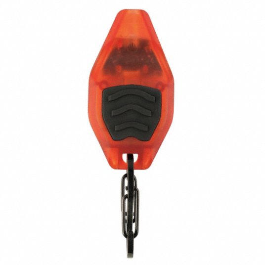 Keychain Flashlight, Plastic, Maximum Lumens Output: 16, Orange, 3.18 ...