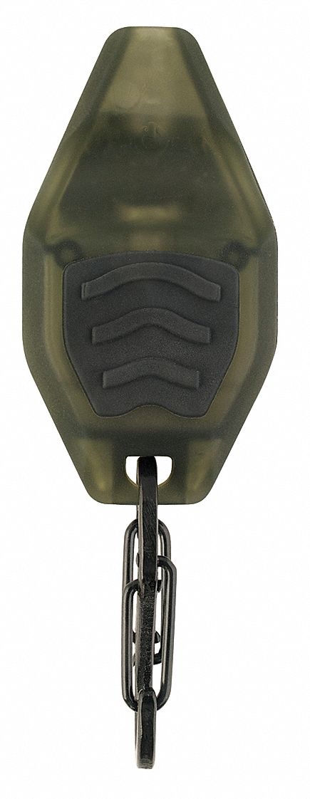 Keychain Flashlight, Plastic, Maximum Lumens Output: 16, Green, 3.18 in ...