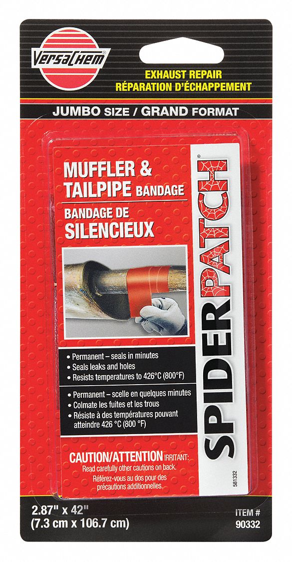 SPIDERPATCH ADHESIVE, MUFFLER/TAILPIPE, RED, 2 7/8 X 42 IN, EPOXY ...