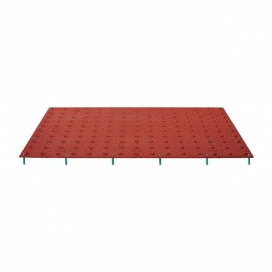 TUFTILE ADA Warning Pad: Concrete, Surface Applied, Polymer, Red, 5 ft ...