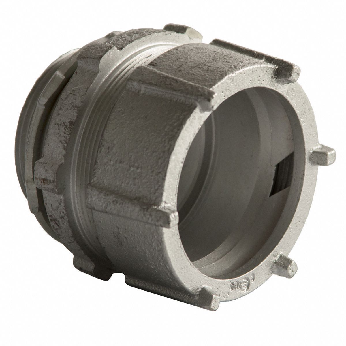 RACO Rigid Compression Connector: Iron/Steel, 4 in Trade Size, 4 1/2 in ...