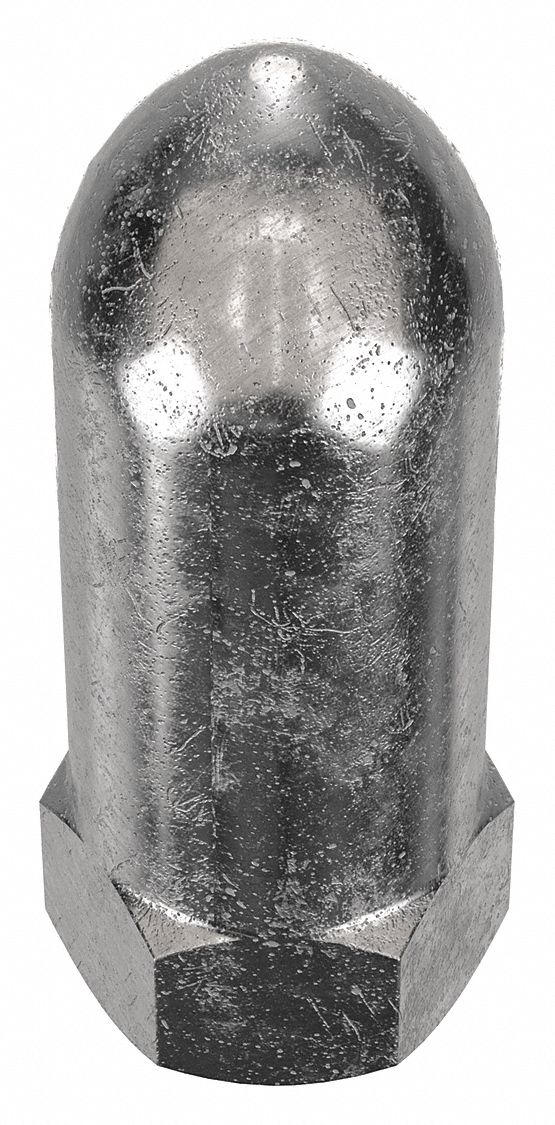 High Crown Flattened Head, 3/8"-16 Thread, Cap Nut - 20W366|Z0333-188 ...