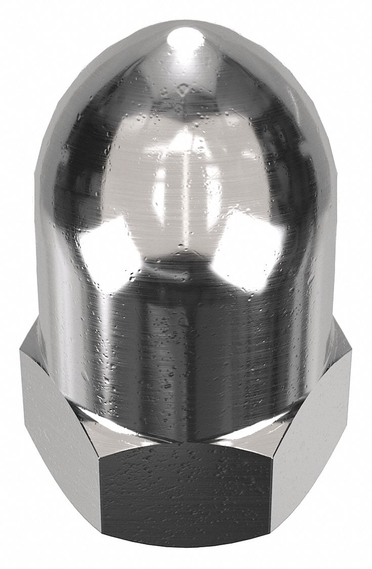 High Crown, 3/8"-16 Thread, Cap Nut - 20W376|Z0327-188EP - Grainger