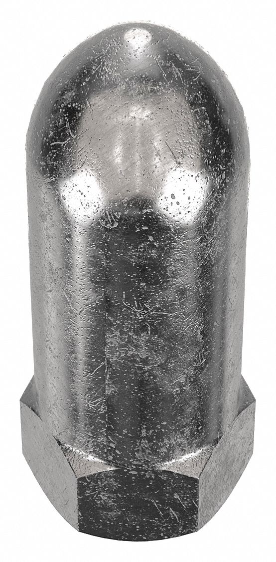 High Crown Flattened Head, 3/8"-16 Thread, Cap Nut - 20W398|Z0333-316 ...
