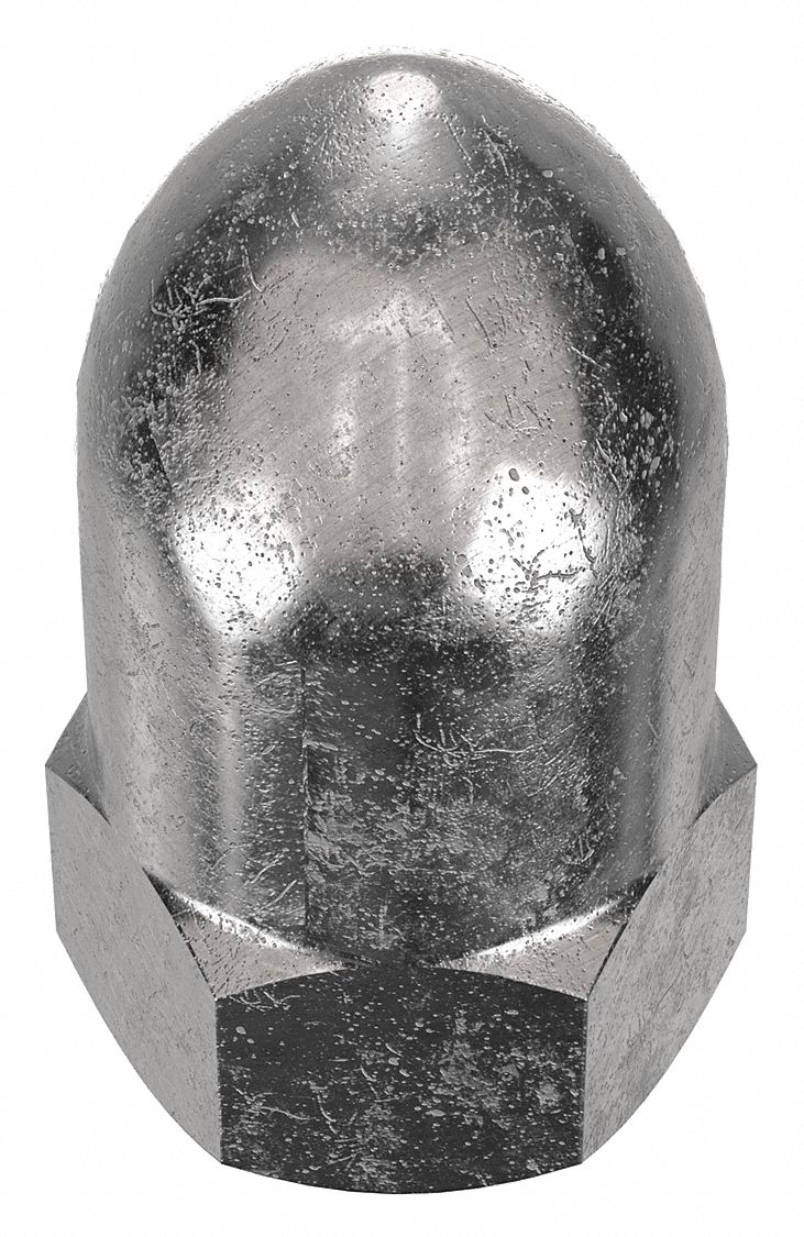 High Crown Flattened Head, 1/2"-13 Thread, Cap Nut - 20W405|Z0339-316 ...