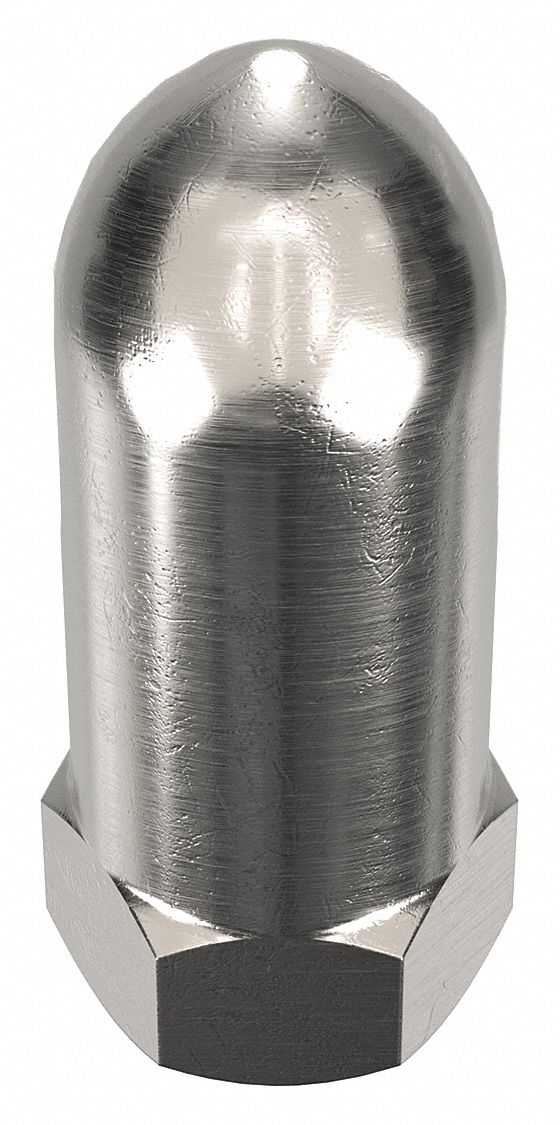 High Crown, 3/8"-16 Thread, Cap Nut - 20W411|Z0329-ALU - Grainger