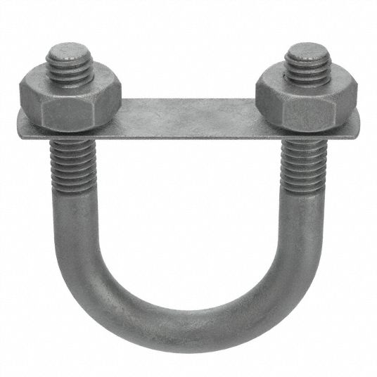 Steel, Hot Dipped Galvanized, Standard U-Bolt with Mounting Plate ...