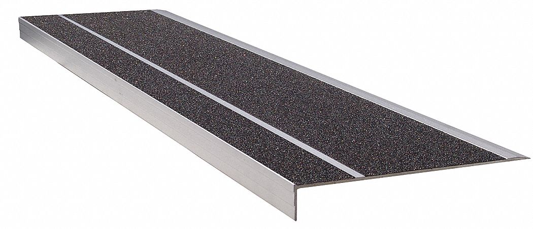 Double-Strip Grit, Aluminum, Stair Tread Cover - 20X787|300BLA3-6 ...