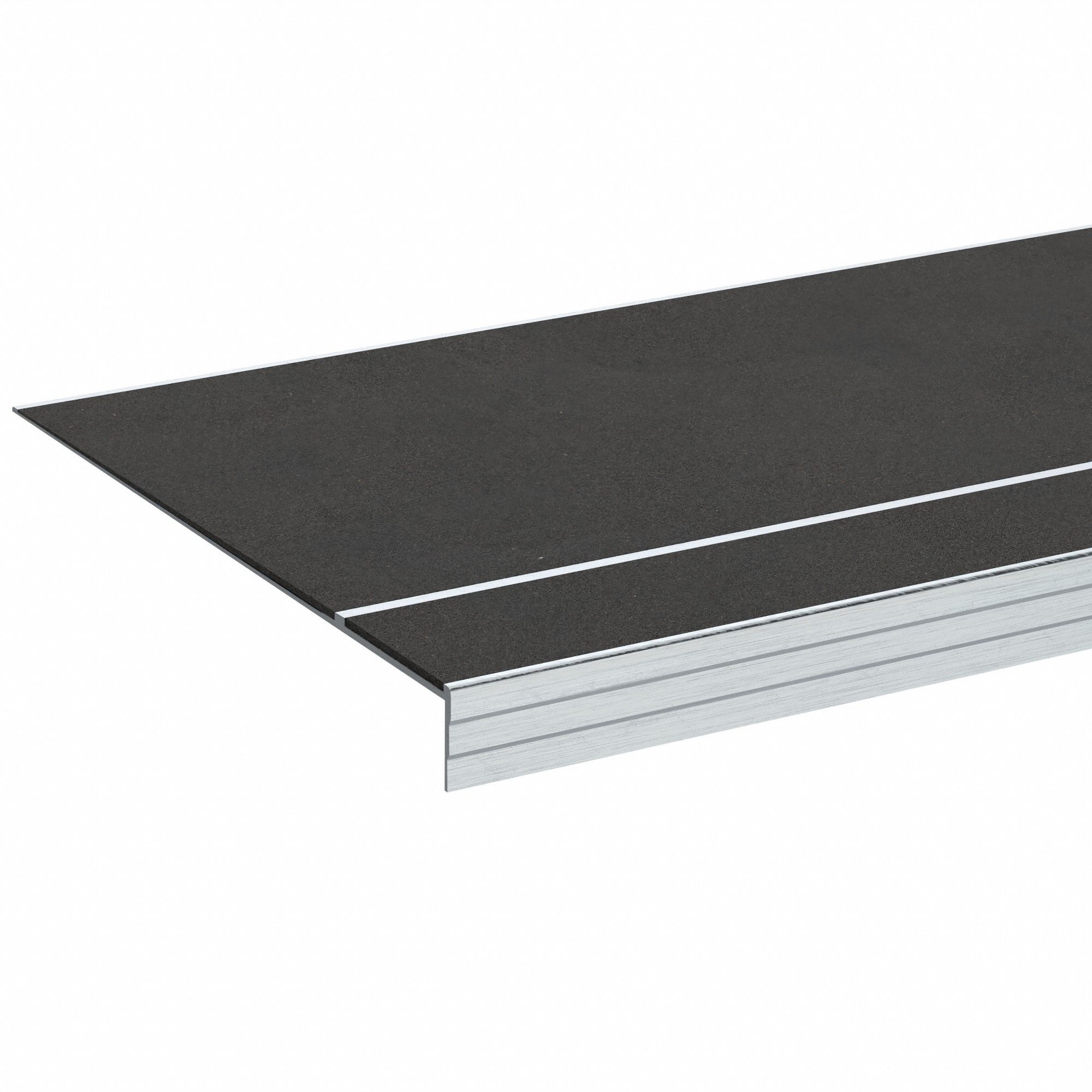 Double-Strip Grit, Aluminum, Stair Tread Cover - 20X805|311YB5 - Grainger