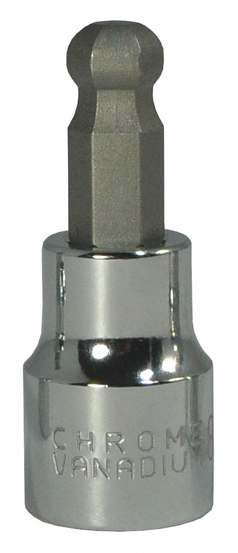 Socket Bit, Insert Length 63/64 in, Tip Size 8mm - Grainger