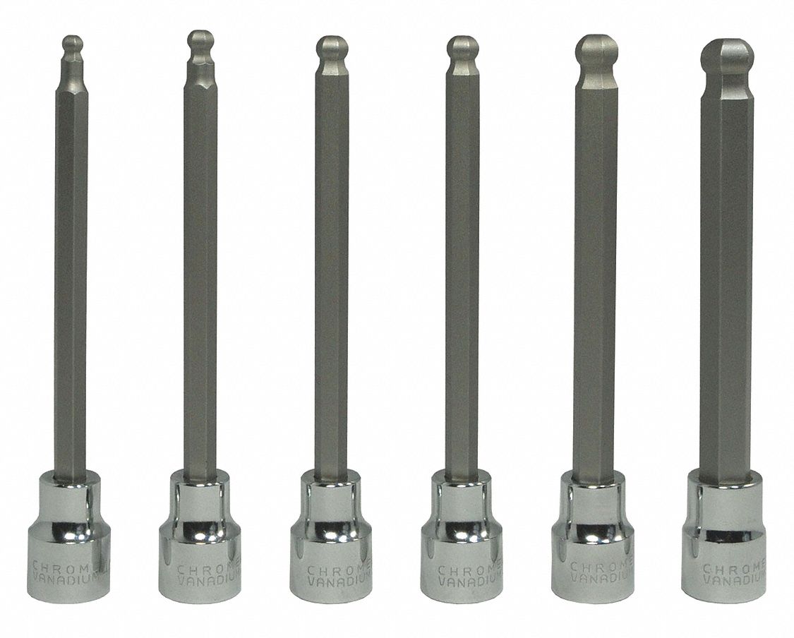 Socket Bit Set, Drive Size 3/8 in, 1/4 in - Grainger