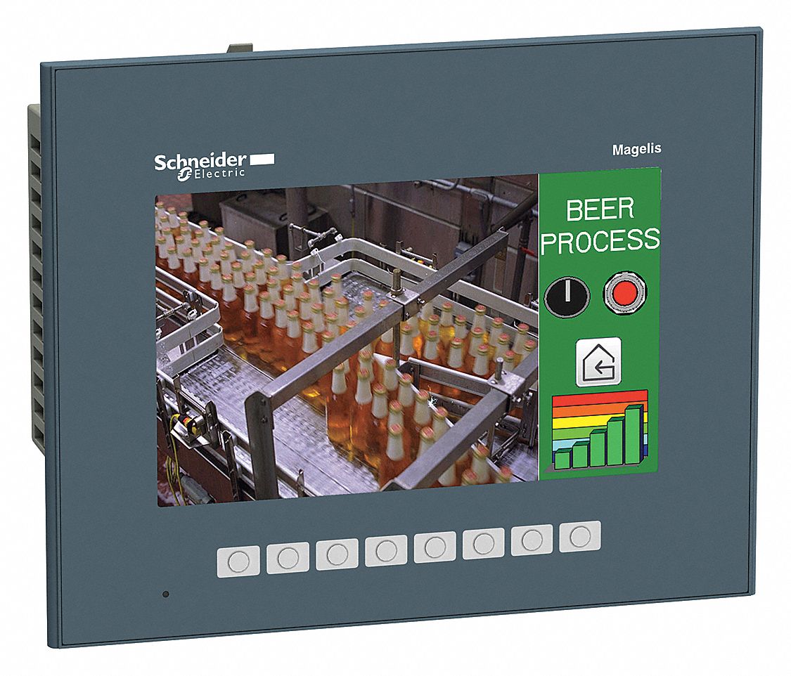 SCHNEIDER ELECTRIC, TFT Color LCD, 7 in Display Screen Size, Touch ...