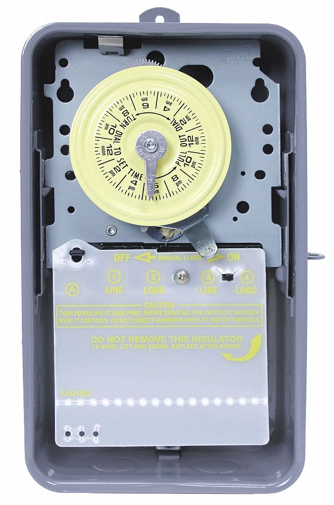 INTERMATIC Electromechanical Timer: 24 hr Nominal Max. Time Setting ...