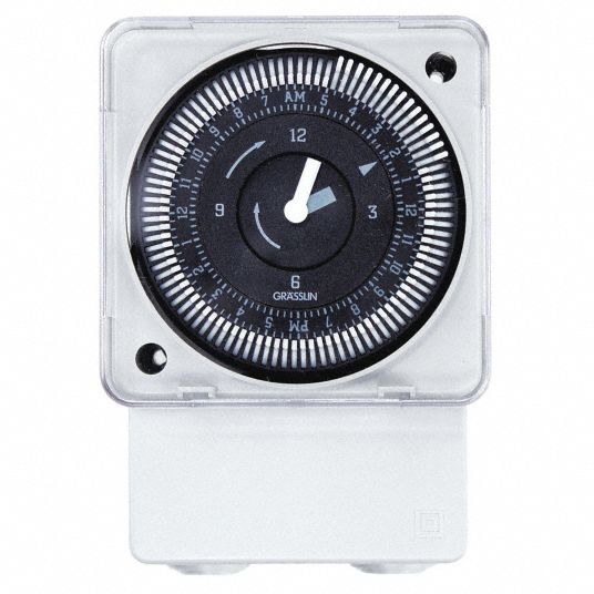 INTERMATIC, 24 hr Nominal Max. Time Setting, Plastic, Electromechanical ...