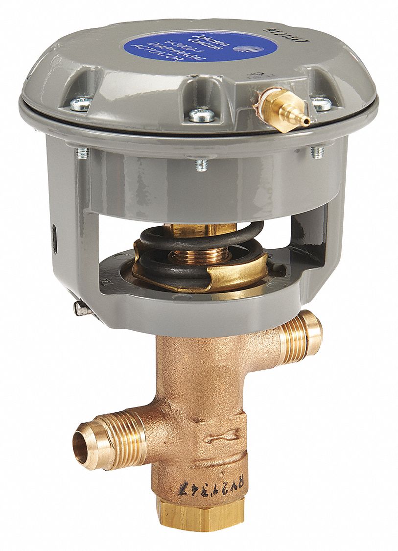JOHNSON CONTROLS, 1/2 in, Brass, Pneumatically Actuated Diaphragm Valve ...