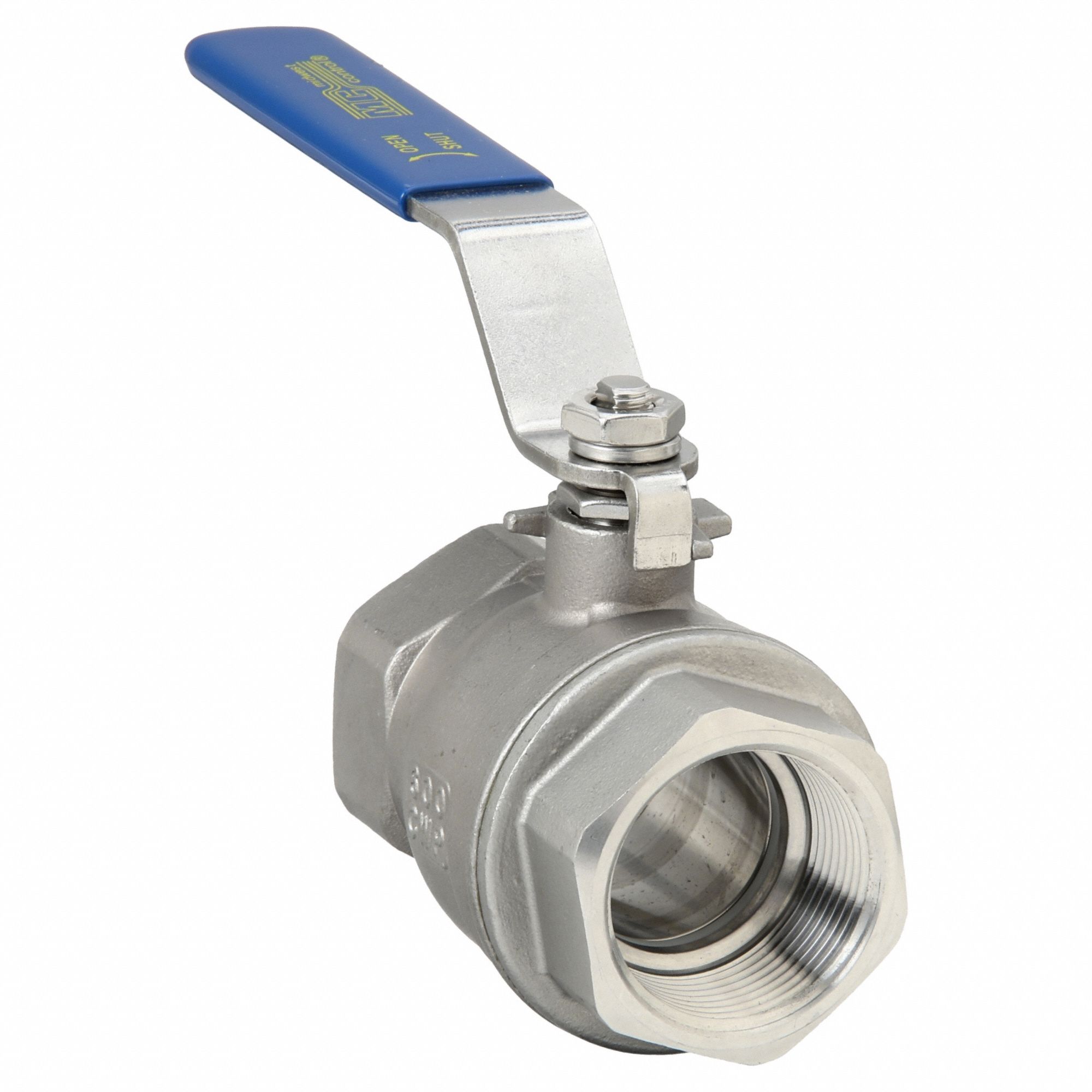 1 1/4 in, 316 Stainless Steel, Manual Two-Way Ball Valve - 20XL96|G-SSF ...