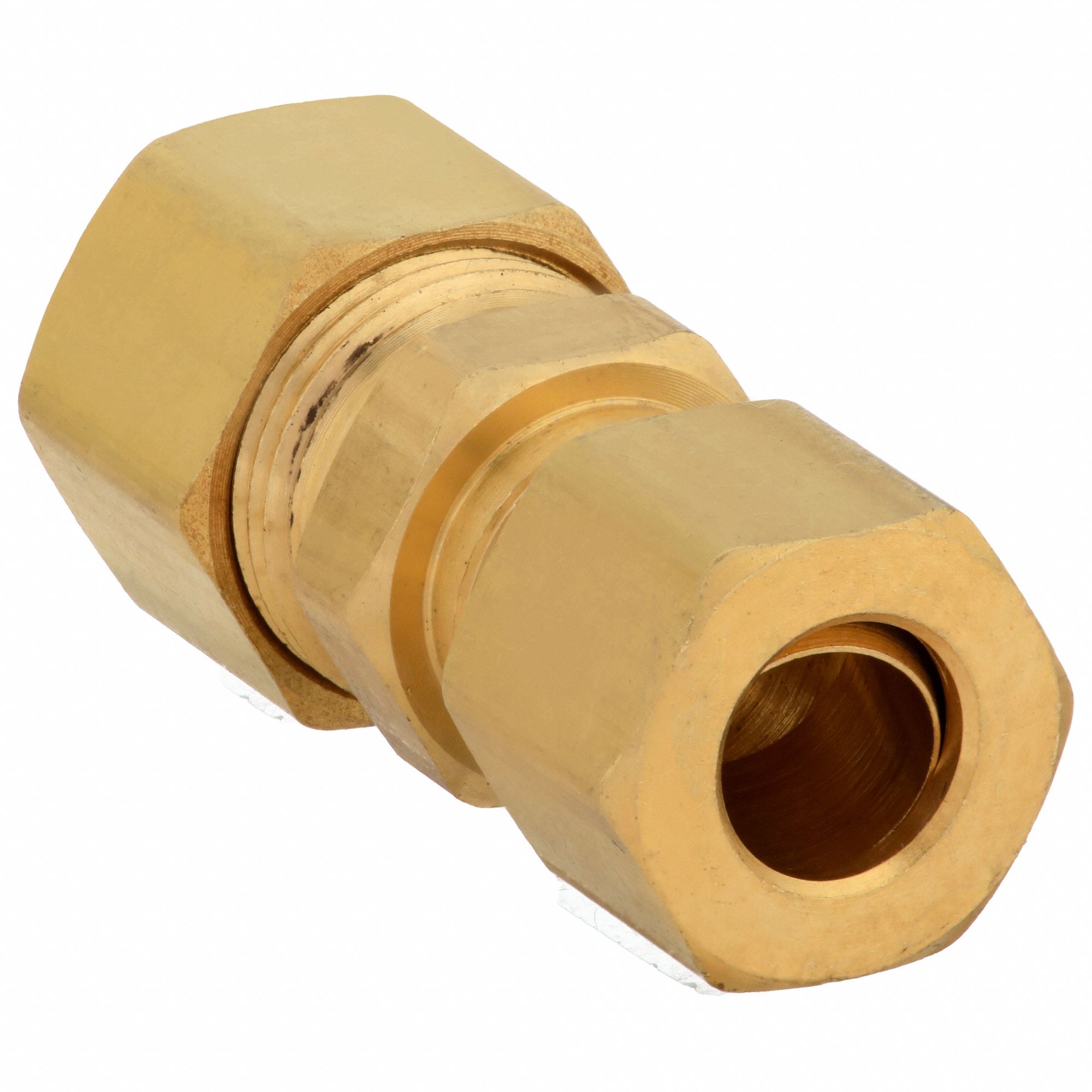 3/8 in OD x 5/16 in OD Fitting Size, Brass, Compression Fitting Union ...