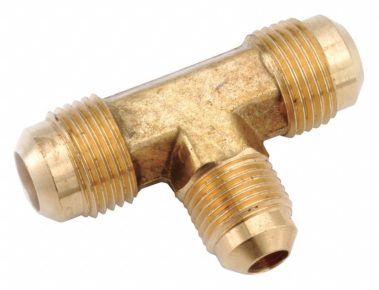 3/8 in OD x 3/8 in OD x 1/4 in Pipe Fitting Size, Flared/Threaded, Flared Fitting Tee - 20XN37 ...