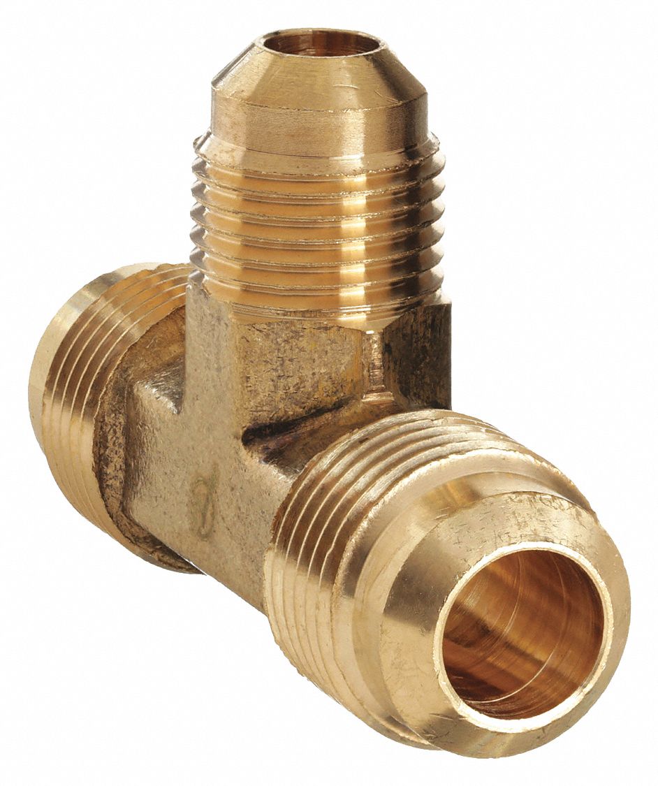 1/2 in OD x 1/2 in OD x 5/8 in OD Fitting Size, Flared, Flared Fitting Tee - 20XN40|704059 ...