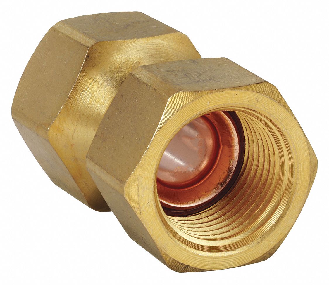 1/4 in OD x 1/4 in OD Fitting Size, Flared, Flared Fitting Coupling - 20XN42|704070-04 - Grainger