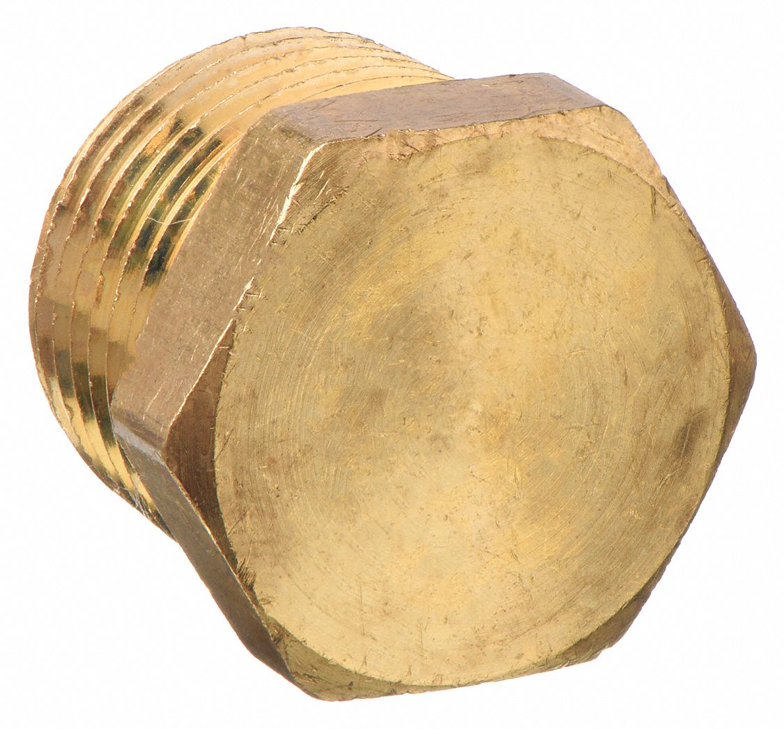 Brass, 3/8 in Fitting Pipe Size, Hex Head Plug - 20XN80|706125-06 ...