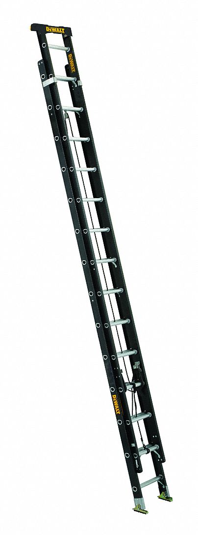DEWALT, 28 ft Ladder Size, Fiberglass, Extension Ladder - 20Y001 ...
