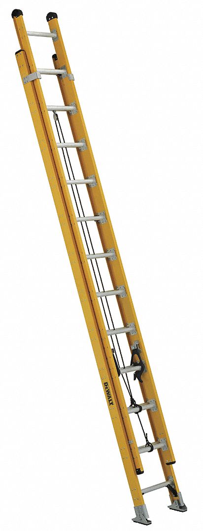DEWALT, 24 ft Overall Ht, Fiberglass, Extension Ladder - 20Y007|DXL3420 ...