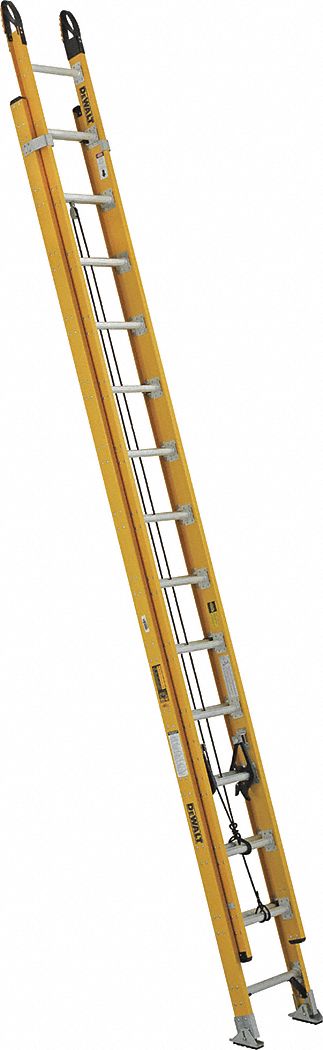 DEWALT, 28 ft Ladder Size, Fiberglass, Extension Ladder - 20Y008 ...