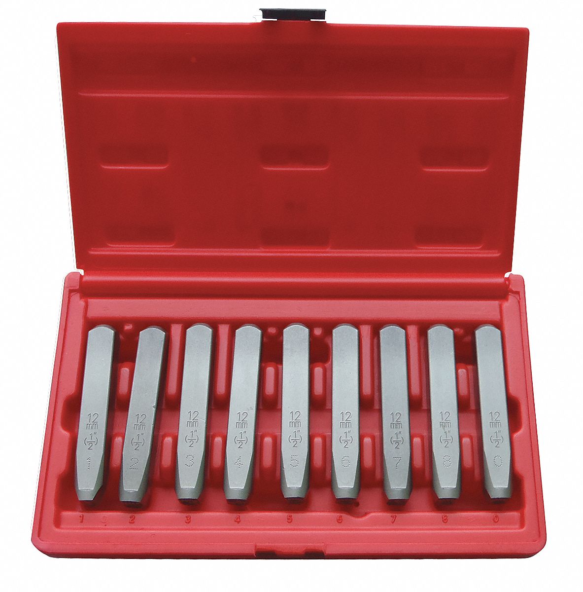 0 thru 9 (6 doubles as 9), 4 in Shank Lg, Hand Stamp - 20Y502|20Y502 ...