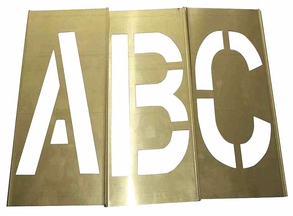 A to Z/Punctuation, 3 in Character Ht, Stencil Set - 20Y507|20Y507 ...