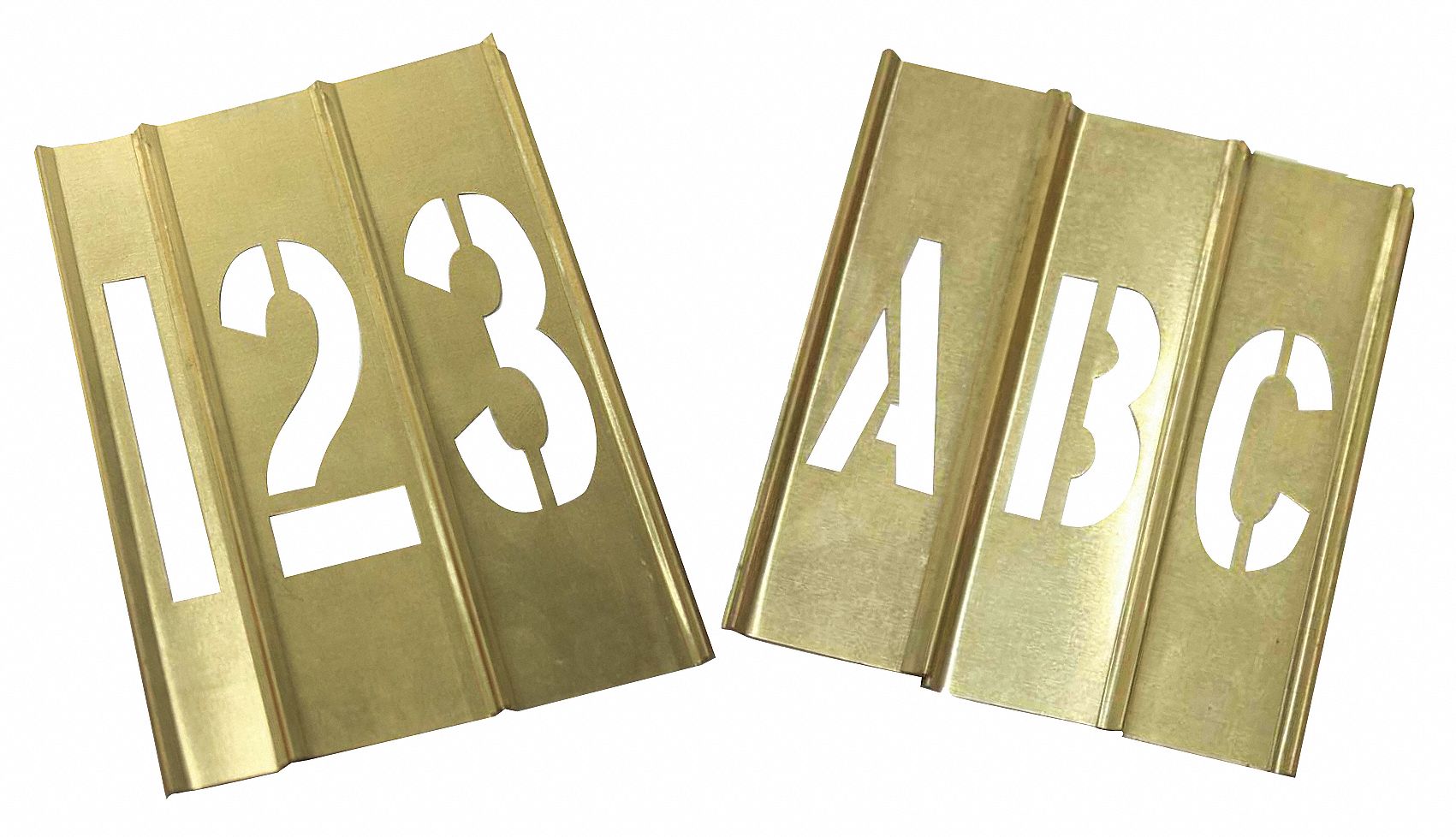 0 to 9/Ampersand (&)/A to Z/Comma (,)/Dash (-)/Period (.), Brass ...