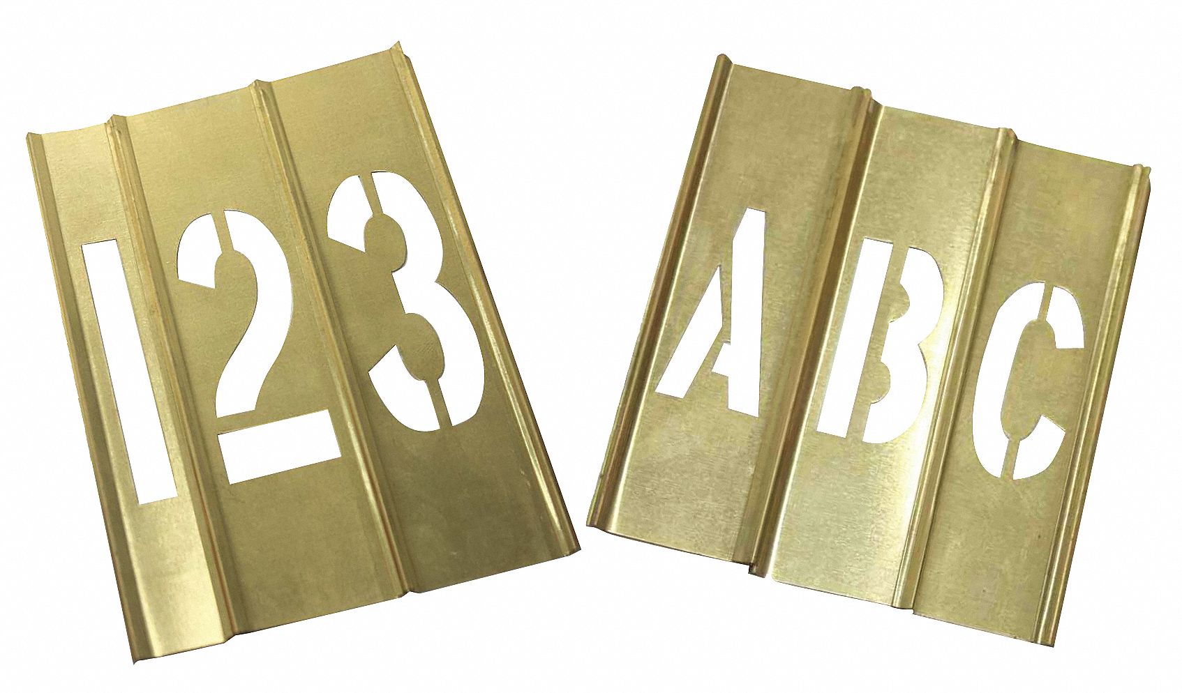 0 to 9/Ampersand (&)/A to Z/Comma (,)/Dash (-)/Period (.), Brass ...