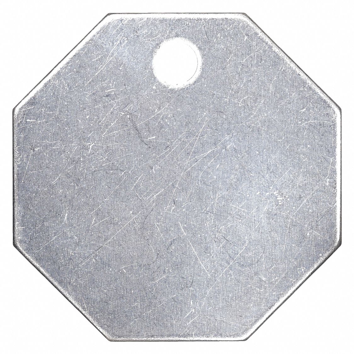 Blank Metal Tag, Tag Shape Octagon, Width 1 1/4 in, Stainless Steel ...